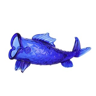 Blue Thin Glass Fish Vase - Bed Bath & Beyond - 40391405