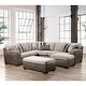 Pylet Contemporary Brown Microfiber U-Shape 2-Piece Sectional and ...