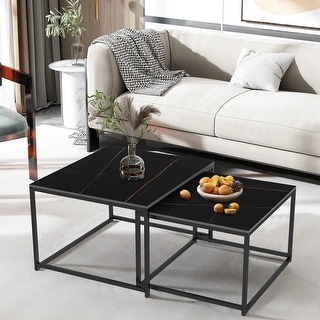 Square Nesting Coffee Table (Set of 2) - 27.5" x 18.9" - Bed Bath ...