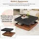 Modern Square 360° Rotating Coffee Table – Farmhouse 2-Tier Design w/ 3 ...