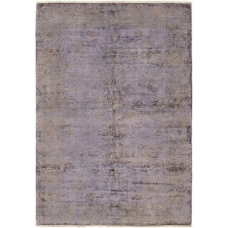 ECARPETGALLERY Hand-knotted Color transition Light Violet Wool Rug - 6 ...