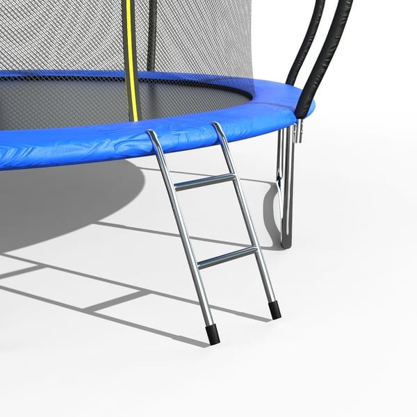 Timechee 14 FT Heavy Duty Trampoline w/ Safety Enclosure Curve Poles ...