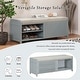 Distressed Shutter Storage Bench with Acacia Veneer for Retro Charm for ...
