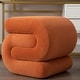 S-shape Velvet Fabric Ottoman Footstool - Bed Bath & Beyond - 36917381
