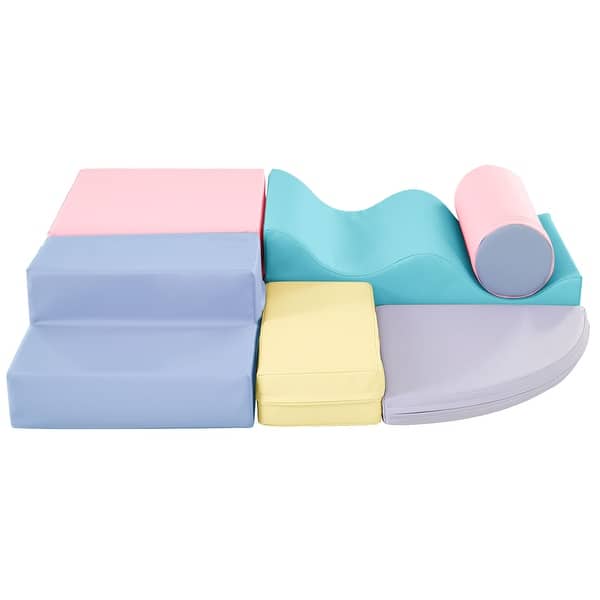 6-Piece Kids Climb and Crawl Foam Play Set,Educational Activity Toys ...