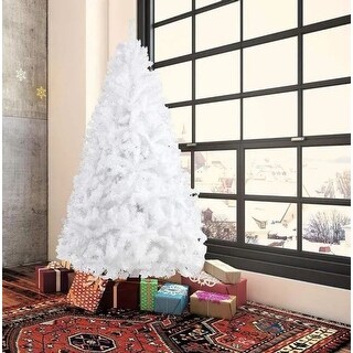 7 Ft Christmas Tree with Free Christmas Tree Decorations, Metal Stand ...