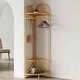 Corner coat rack with storage,corner hall tree,metal corner clothes ...