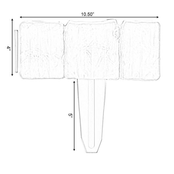 Cobbled Stone Outdoor Lawn Edging Gate 10pk Interlocking Stakes - Bed ...
