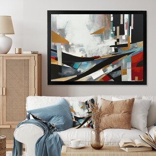 Designart "Beyond Nature Iv" Abstract Landscape Framed Canvas Art Print ...