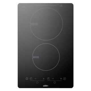 Summit 120V 2-Burner Induction Cooktop with 7 Piece Induction Cookware ...