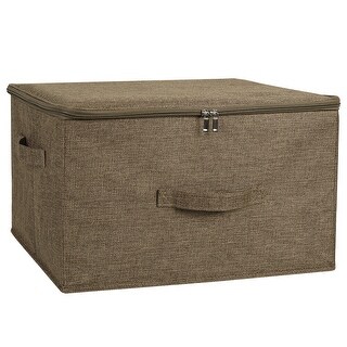 Small Heavy Duty Collapsible Storage Bin with Zippered Lid - Bed Bath ...