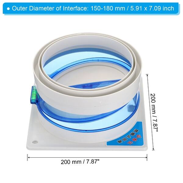 1 Set 6"-7" Backdraft Damper ABS Flexible Airflow Inline Backflow Duct ...