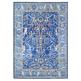 Shahbanu Rugs Intel Blue Bidjar Garus Design Fine Aryana Collection ...
