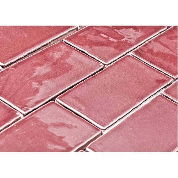 maroon wall tiles