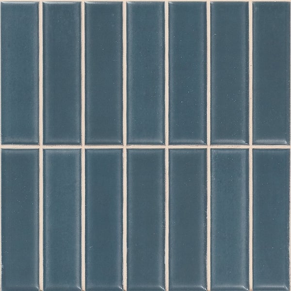 BATCH | Kaleido 8X8 | Ceramic Wall Tile | Blue | "Pre Scored Grout ...