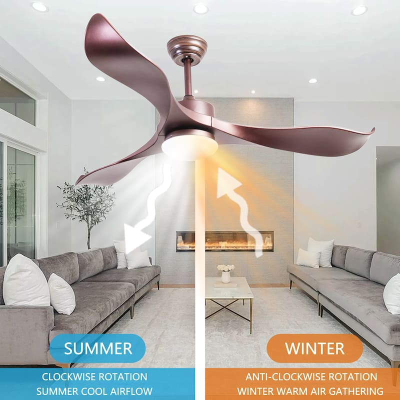 52inch Classical Ceiling Fans with Lights,Remote Control - Bed Bath ...