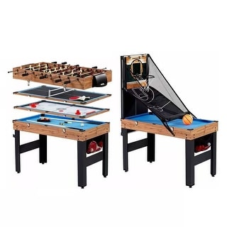 5-in-1 Game Table - Foosball Pool Basketball Ping Pong and Slide Hockey ...