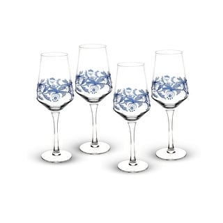 Spode Set of 4 Blue Italian Wine Glasses - 16 oz. - Bed Bath & Beyond ...