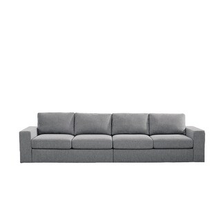 120" Gray European Style Four Seater Sofa - Bed Bath & Beyond - 38334084