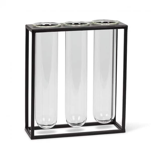 Triple Tubes In A Black Rack Vase - Bed Bath & Beyond - 40042357