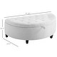 Half Moon Storage Ottoman, Upholstered Storage Bench with Lift Lid ...