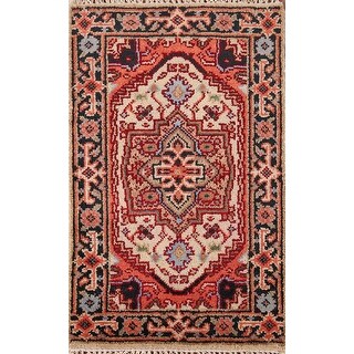 Geometric Heriz Serapi Indian Rug Handmade Traditional Wool Carpet - 2 ...