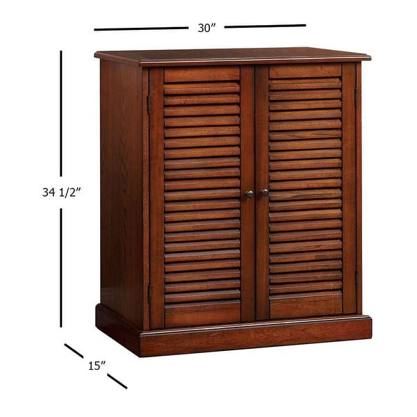 Modern Transitional Design 1pc Shoe Cabinet Oak Finish Adjustable ...