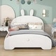 Cute Full Size Upholstered Platform Bed, Wood Platform Toddler Bed ...