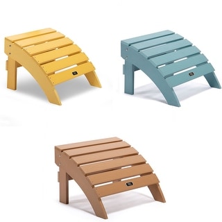 Adirondack Ottoman Footstool All-Weather and Fade-Resistant Plastic ...