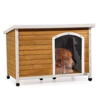 Outdoor & Indoor Dog Houses,Large Wooden Dog House, Waterproof Roof ...