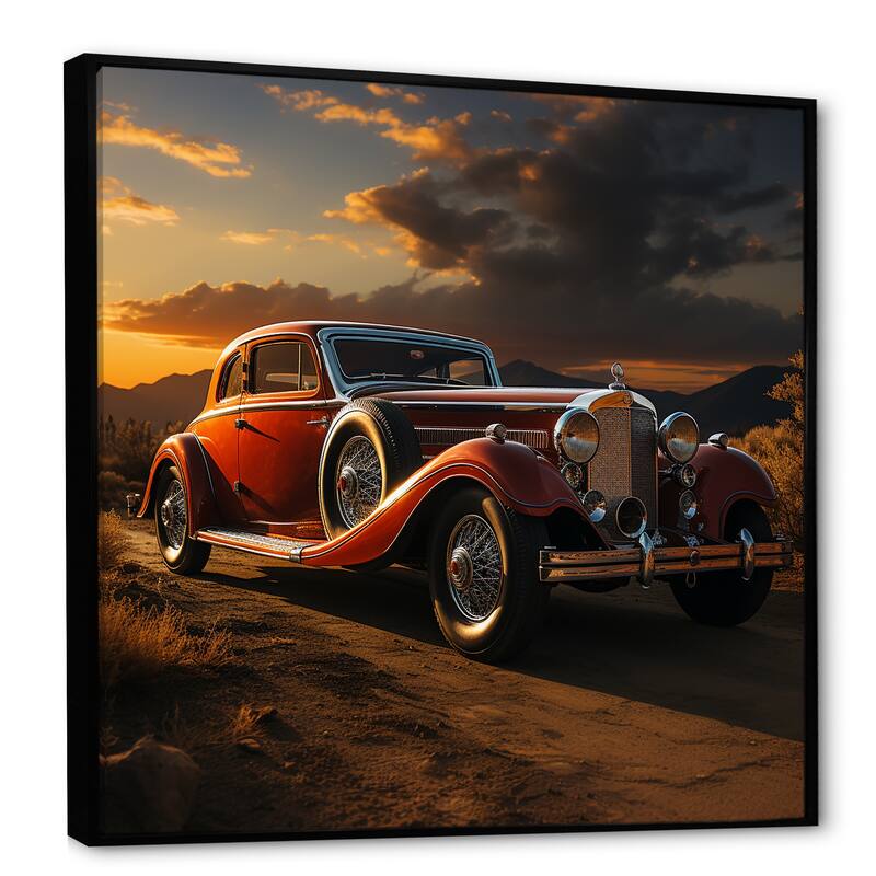 Designart "Expressionist Vintage Car Spirit I" Car Vintage Framed ...