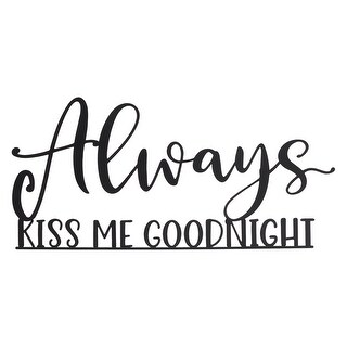 Metal Cutout Always Kiss Me Goodnight Wall Sign for Farmhouse Bedroom ...