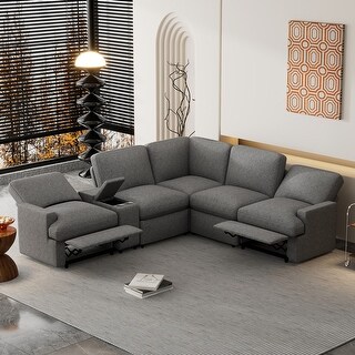 L sofa with recliner store