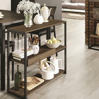 Modern Noa Engineered Wood Console Table in Brown - 54 x 84 - Bed Bath ...