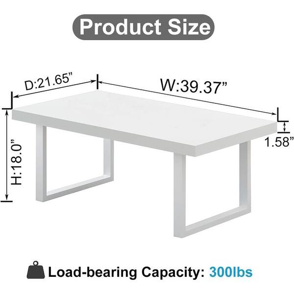 Modern Minimalist Wooden Coffee Table, Industrial Minimalist, 39 in ...