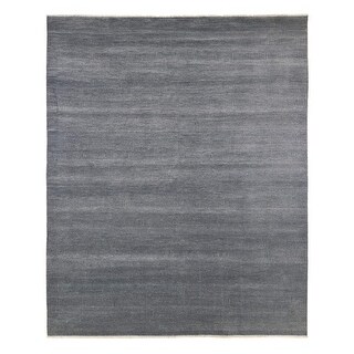 Shahbanu Rugs Dark Gray Densely Woven Grass Design Gabbeh Hand Knotted ...