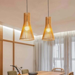 Wooden Ceiling Pendant Light 10" 1-light - Bed Bath & Beyond - 36513966