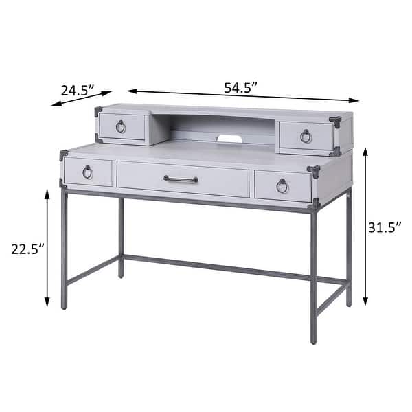 Gleason Grey and Gunmetal Writing Desk - Bed Bath & Beyond - 37991850