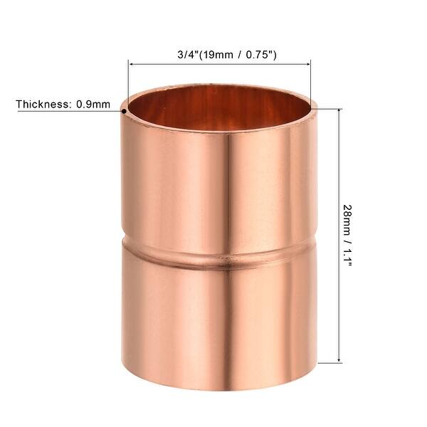 Straight Copper Coupling Fittings Welding Joint f HVAC Air Conditioner ...