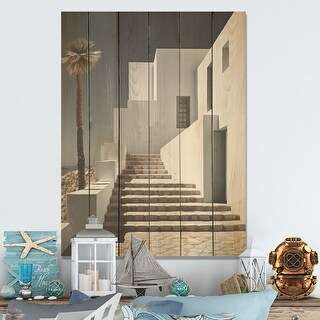DESIGN ART "Beach House Wall Horizon" Coastal Beach Wood Wall Art ...