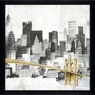 "New York Skyline I Yellow Bridge II" Print on Acrylic - Bed Bath ...