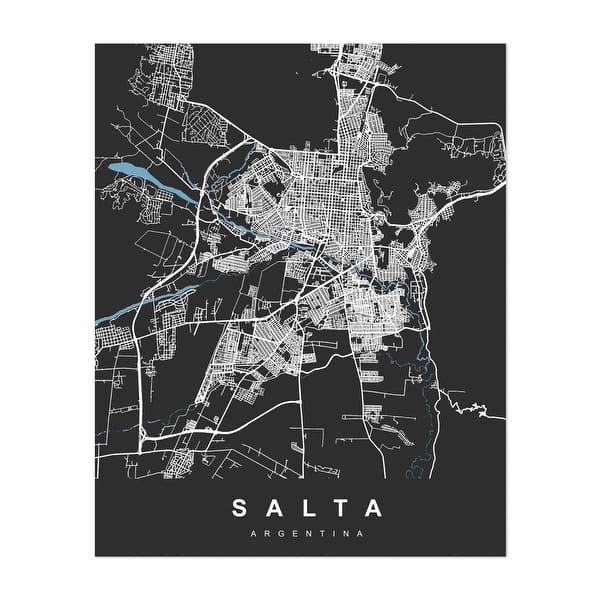 Salta Salta Province Argentina Salta City Map Maps Art Print/Poster ...