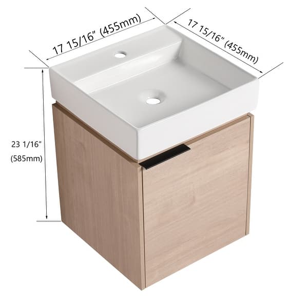 BNK 19 Inch Single Sink Bathroom Vanity with Soft Close Door - Bed Bath & Beyond - 35978054
