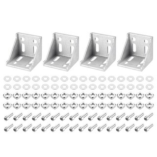 4Set 6060 Inside Corner Bracket Gusset Mount Kits, 57x57x59mm (Silver ...