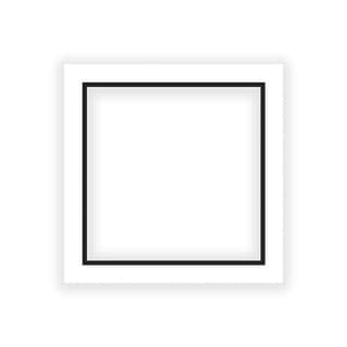 12x12 Mat for 8x8 Photo - White on Black Double Mat Matboard for Frames ...