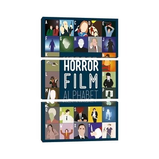 iCanvas "Horror Film Alphabet" by Stephen Wildish 3-Piece Canvas Wall ...