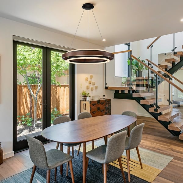 walnut dining room light