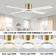 WINGBO 60" Flush Mount DC Ceiling Fan with Lights, 4 Reversible Blades ...