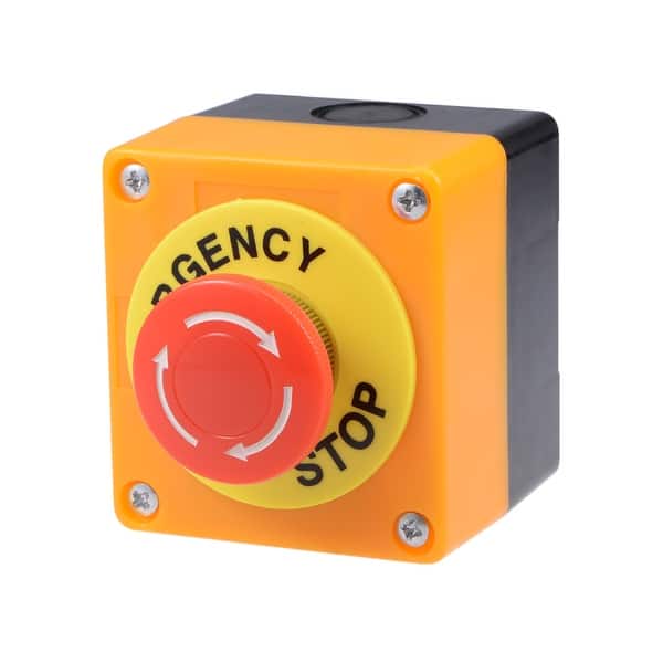 Push Button Station Self Locking Emergency Stop Mushroom Switch 10A ...