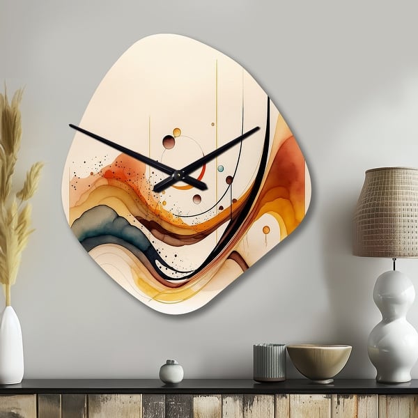 burnt orange wall clock